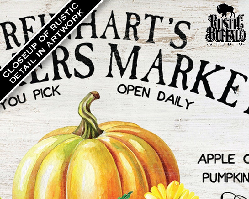 Autumn Fall Farmers Market Modern Farmhouse Rustic Wall Decor Canvas ...