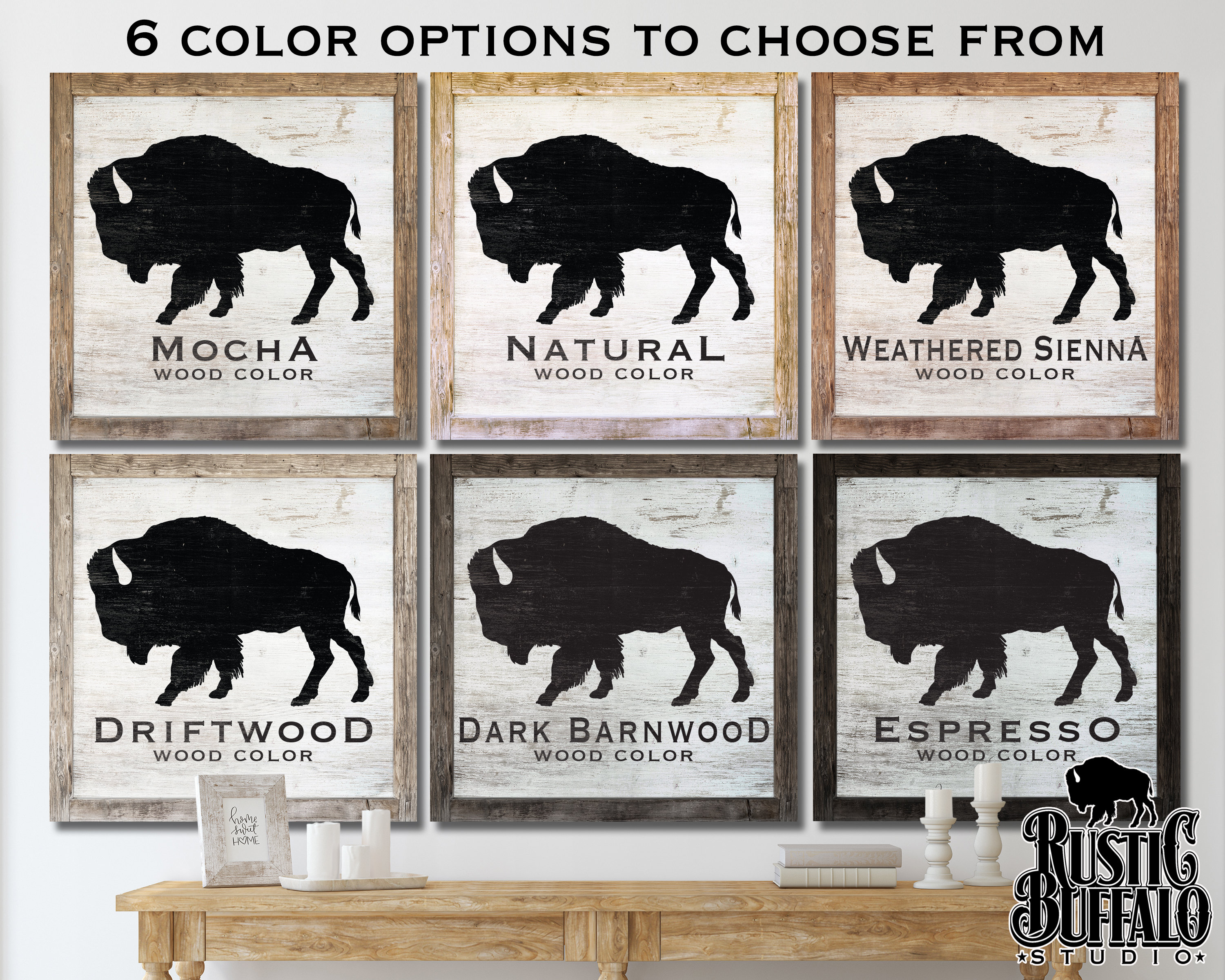 Autumn Fall Leaves Canvas Sign Modern Farmhouse Rustic Wall Decor ...