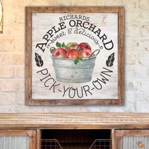 Autumn Fall Apple Picking Sign Modern Farmhouse Rustic Wall Decor ...