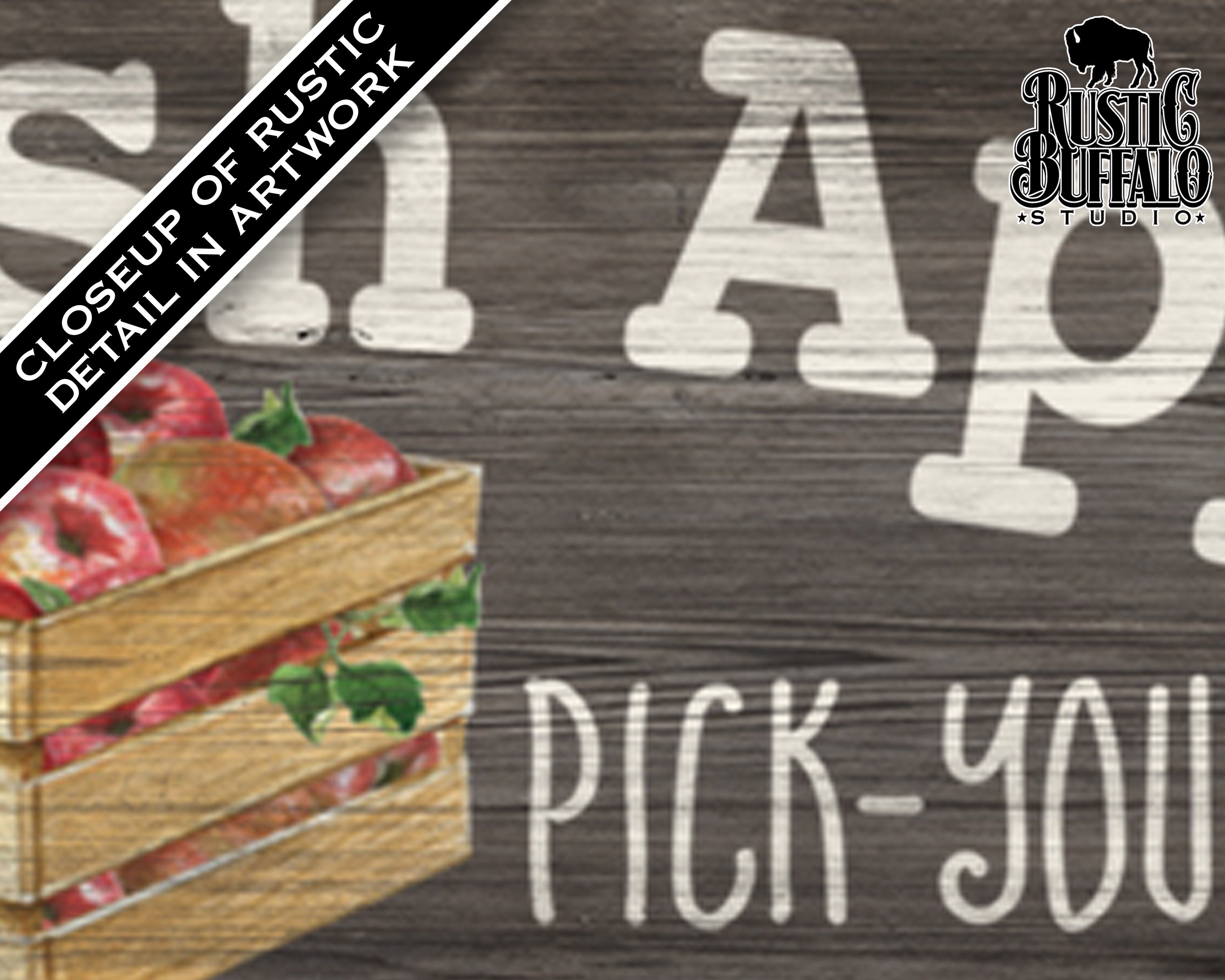 Personalized Autumn Apple Orchard Sign Modern Farmhouse Rustic Wall ...