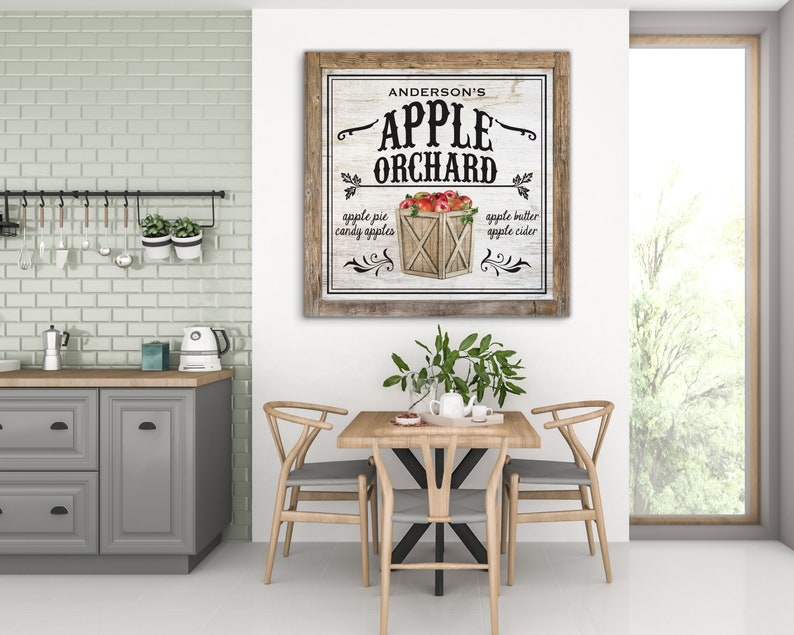 Autumn Fall Apple Picking Sign Modern Farmhouse Rustic Wall Decor ...