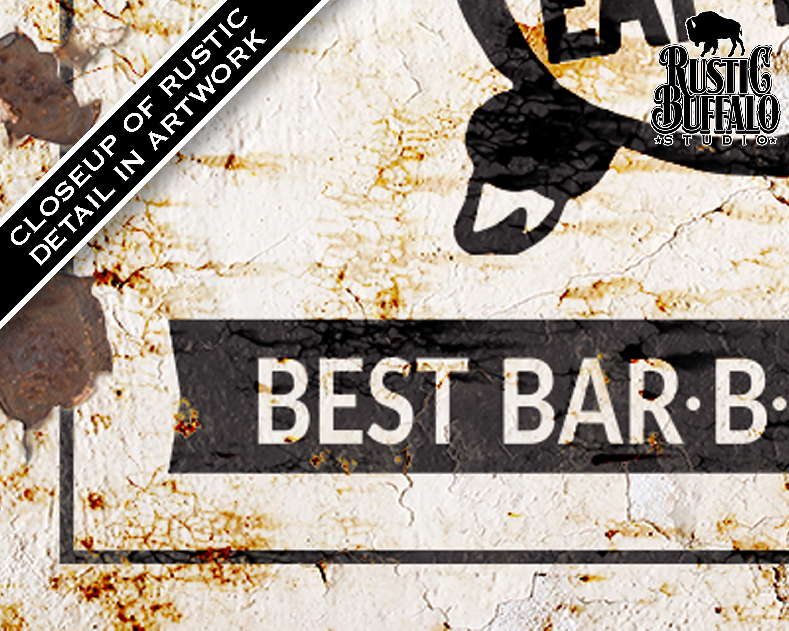 Personalized Bar and Grill BBQ Sign Farmhouse Rustic Wall Decor Canvas ...