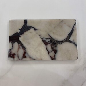 Calacatta Viola Solid Marble Rectangle Tray, Natural Marble Organizer, Catch-all Tray, Elegant ...