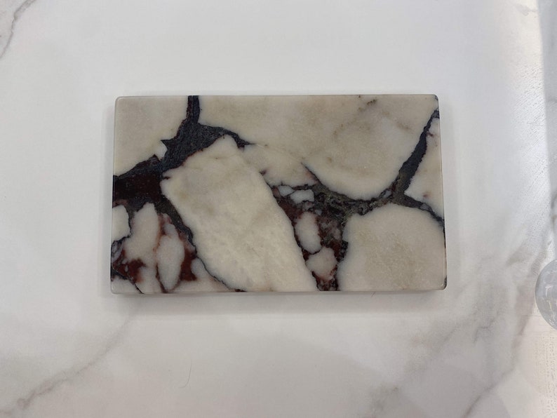 Calacatta Viola Solid Marble Rectangle Tray Natural Marble - Etsy