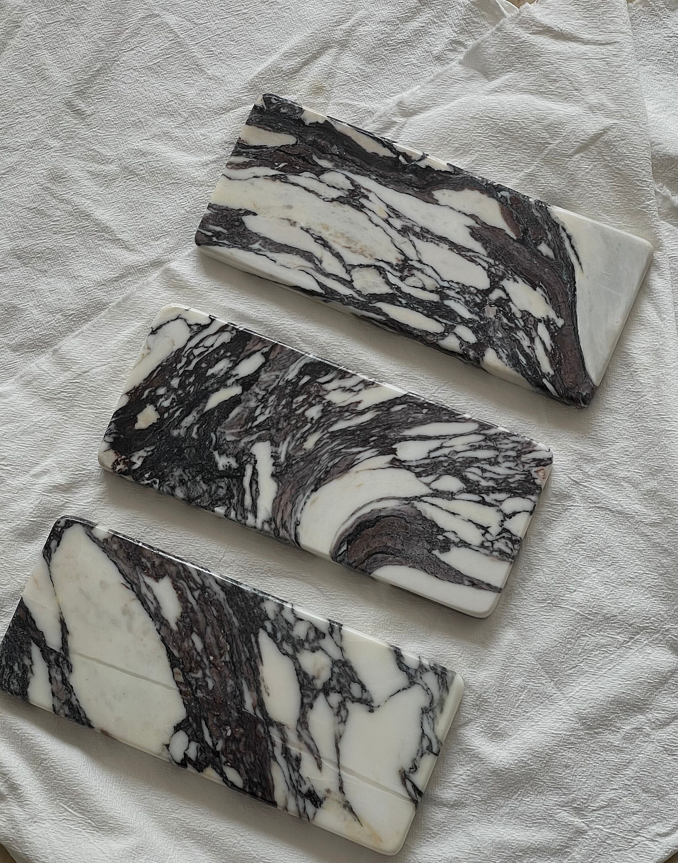 Calacatta Viola Solid Marble Rectangle Tray, Natural Marble Organizer ...