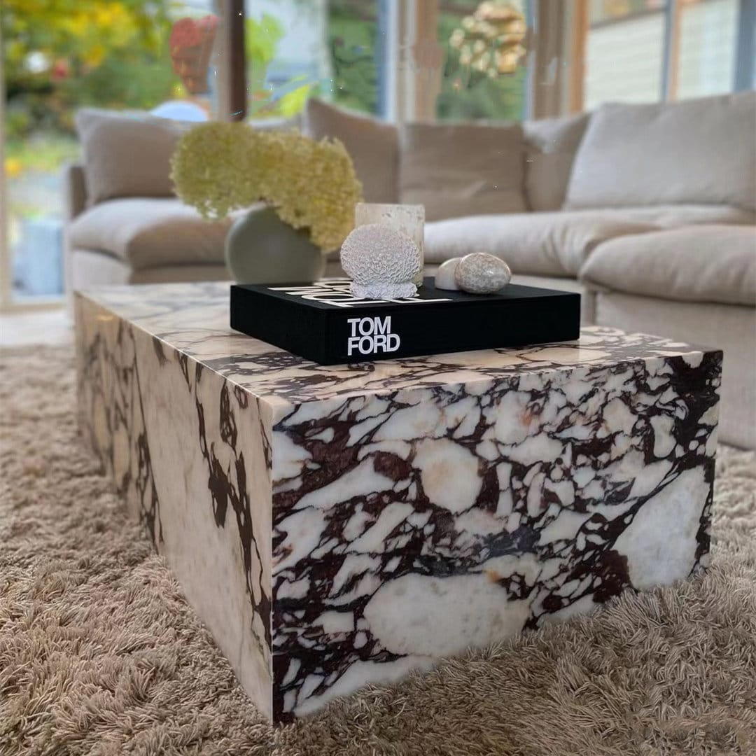 Calacatta Viola Marble Coffee Table Marble Side Table - Etsy