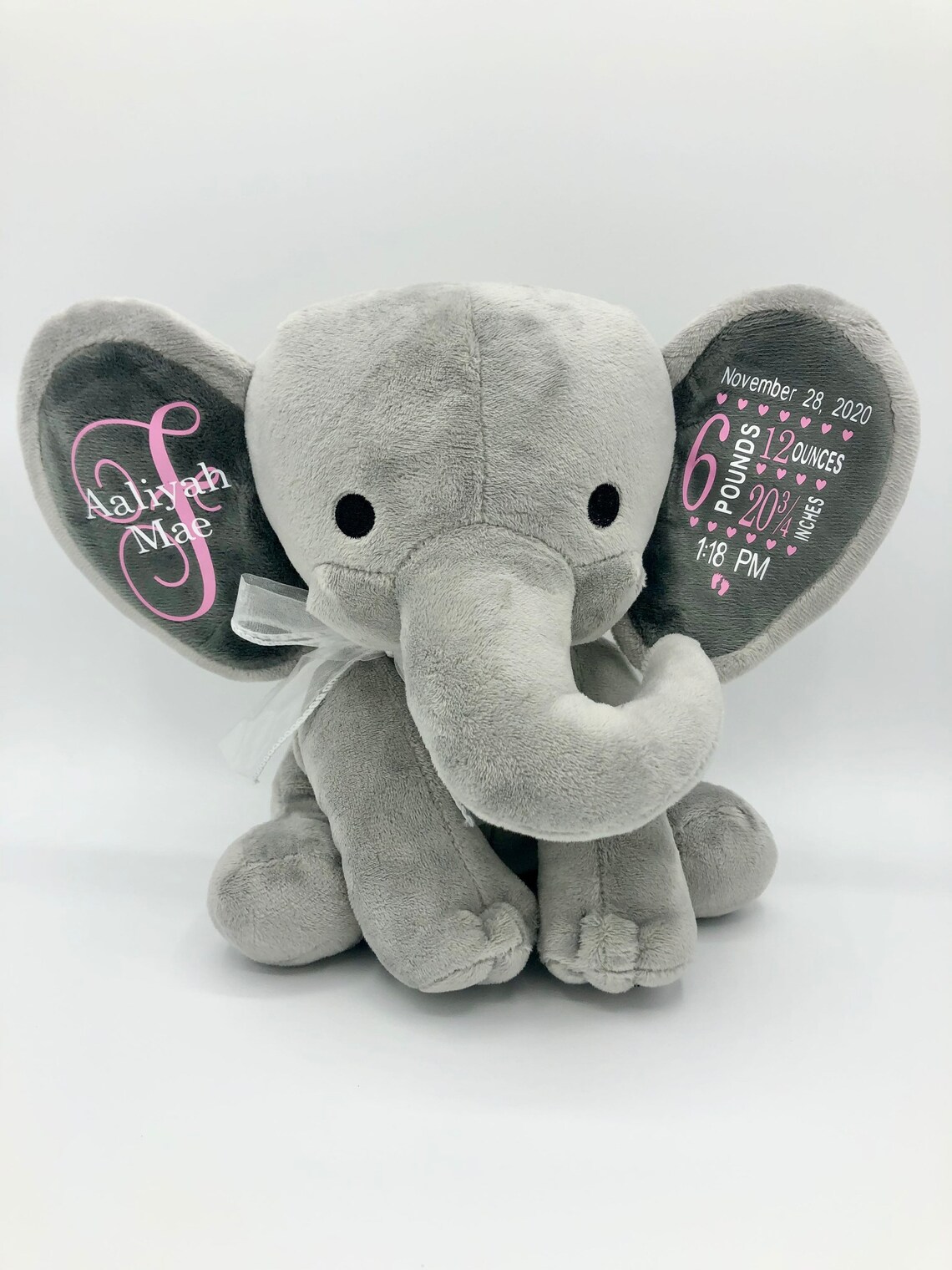 Birth Announcement Elephant Birth Stat Elephant Baby | Etsy