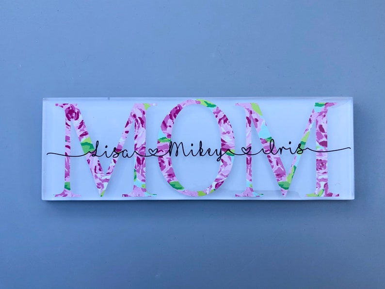 Personalized Mom Tile Mothers Day Glass Tile - Etsy