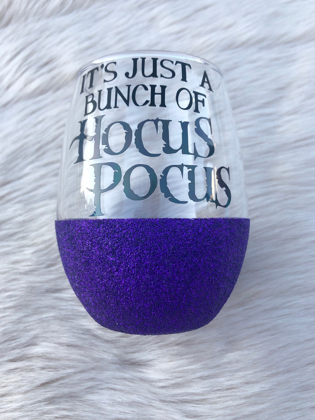 Halloween Wine Glass Hocus Pocus Wine Glass Its Just A - Etsy