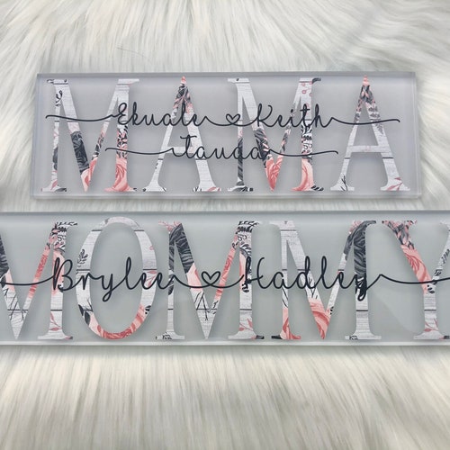 Personalized Mom Tile Mothers Day Glass Tile - Etsy