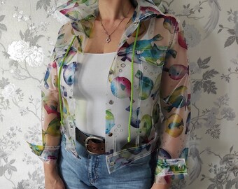 Vinyl Shoulder Cape. PVC Semi-transparent Poncho Raincoat for | Etsy