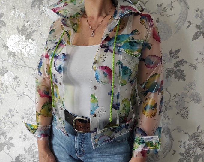 Vinyl Jacket. PVC Semi-transparent Anorak. - Etsy