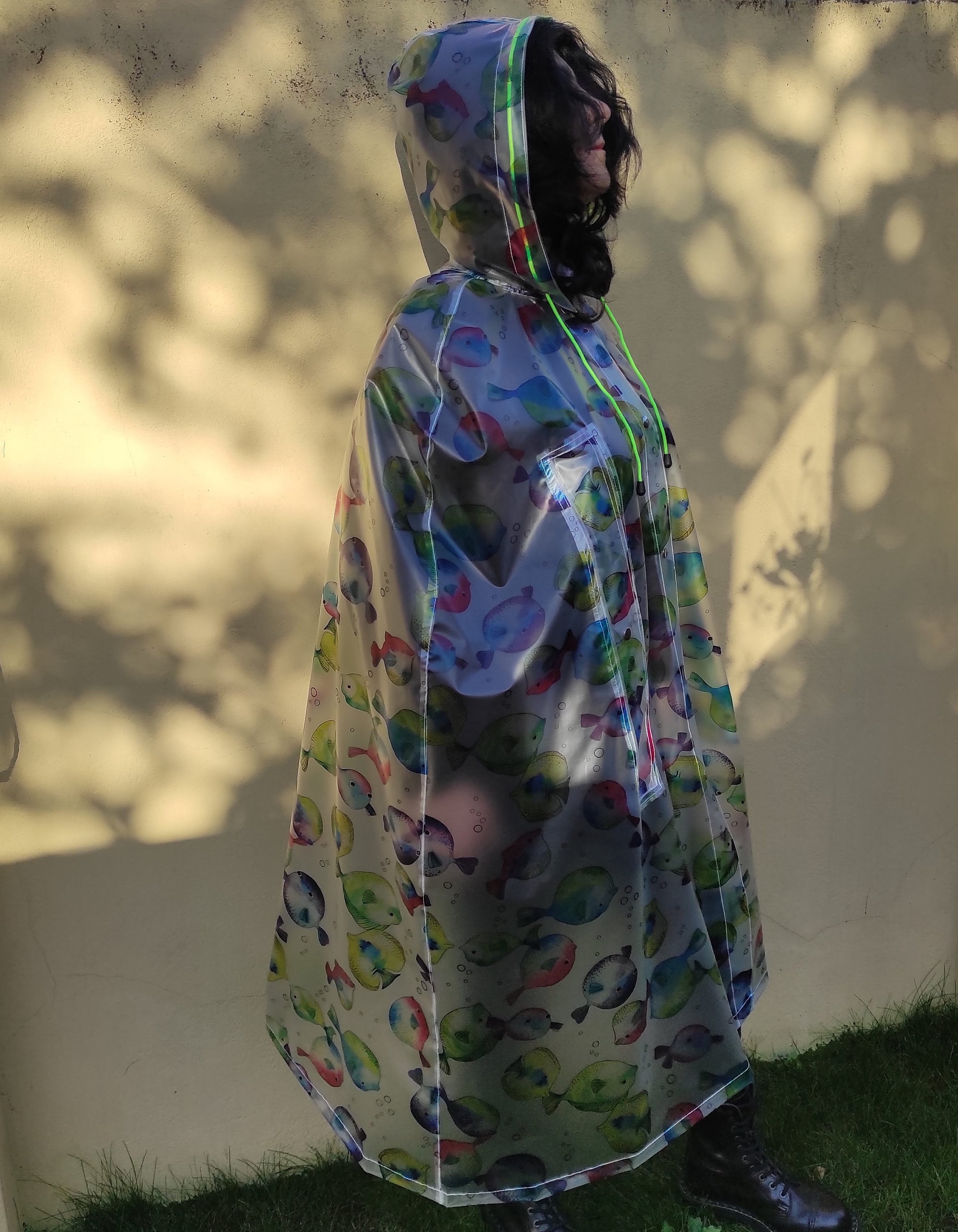 Vinyl Shoulder Cape. PVC Semi-transparent Poncho Raincoat for | Etsy