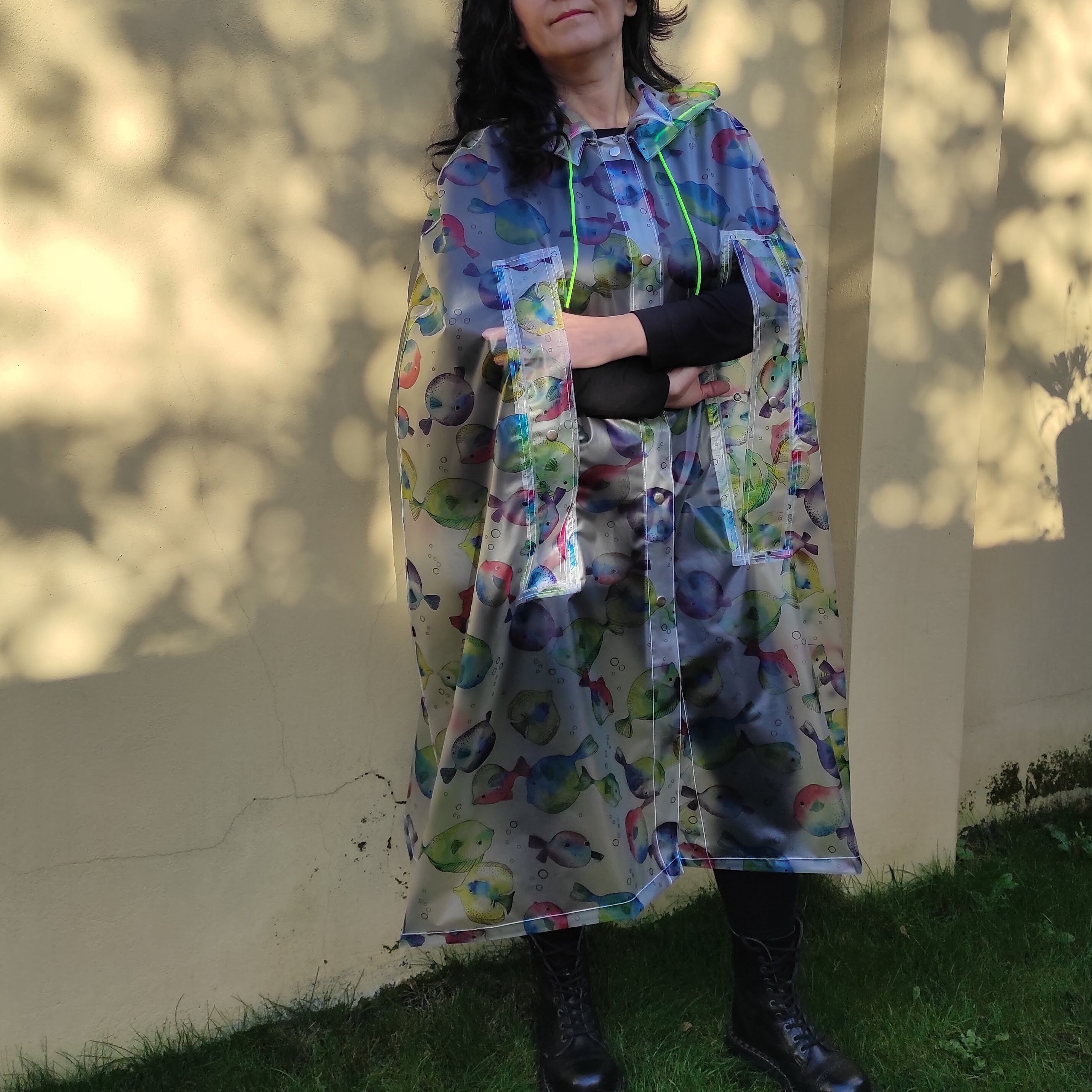 Vinyl Shoulder Cape. PVC Semi-transparent Poncho Raincoat for | Etsy