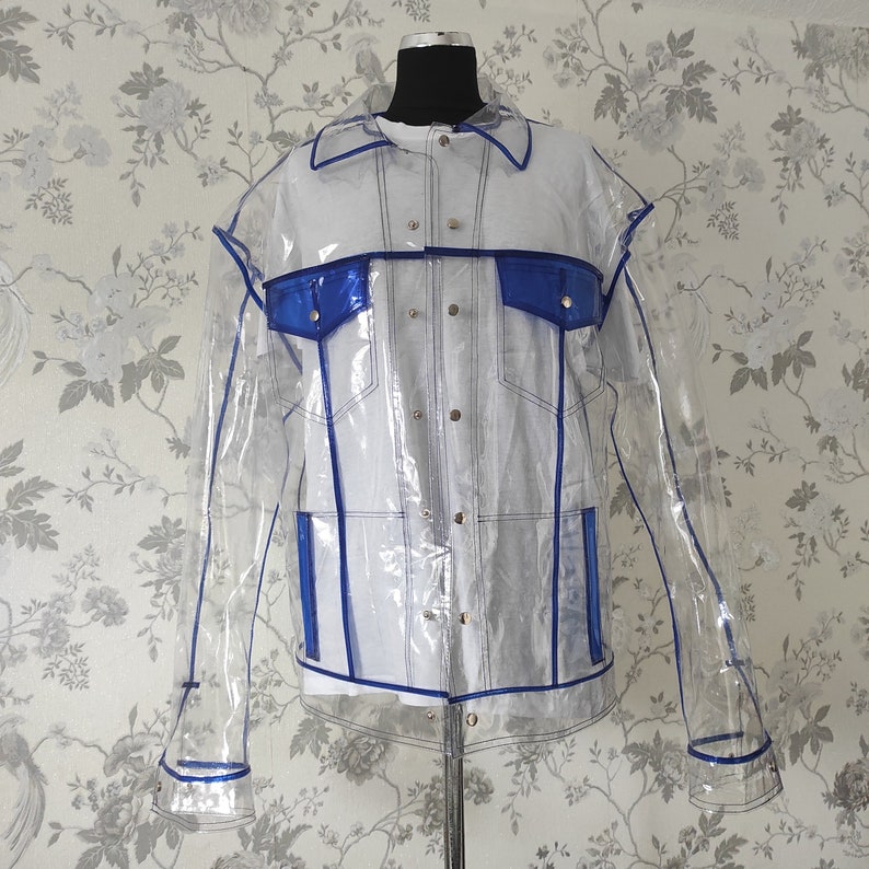 Vinyl Rain Jacket. Clear PVC Jacket Men. - Etsy