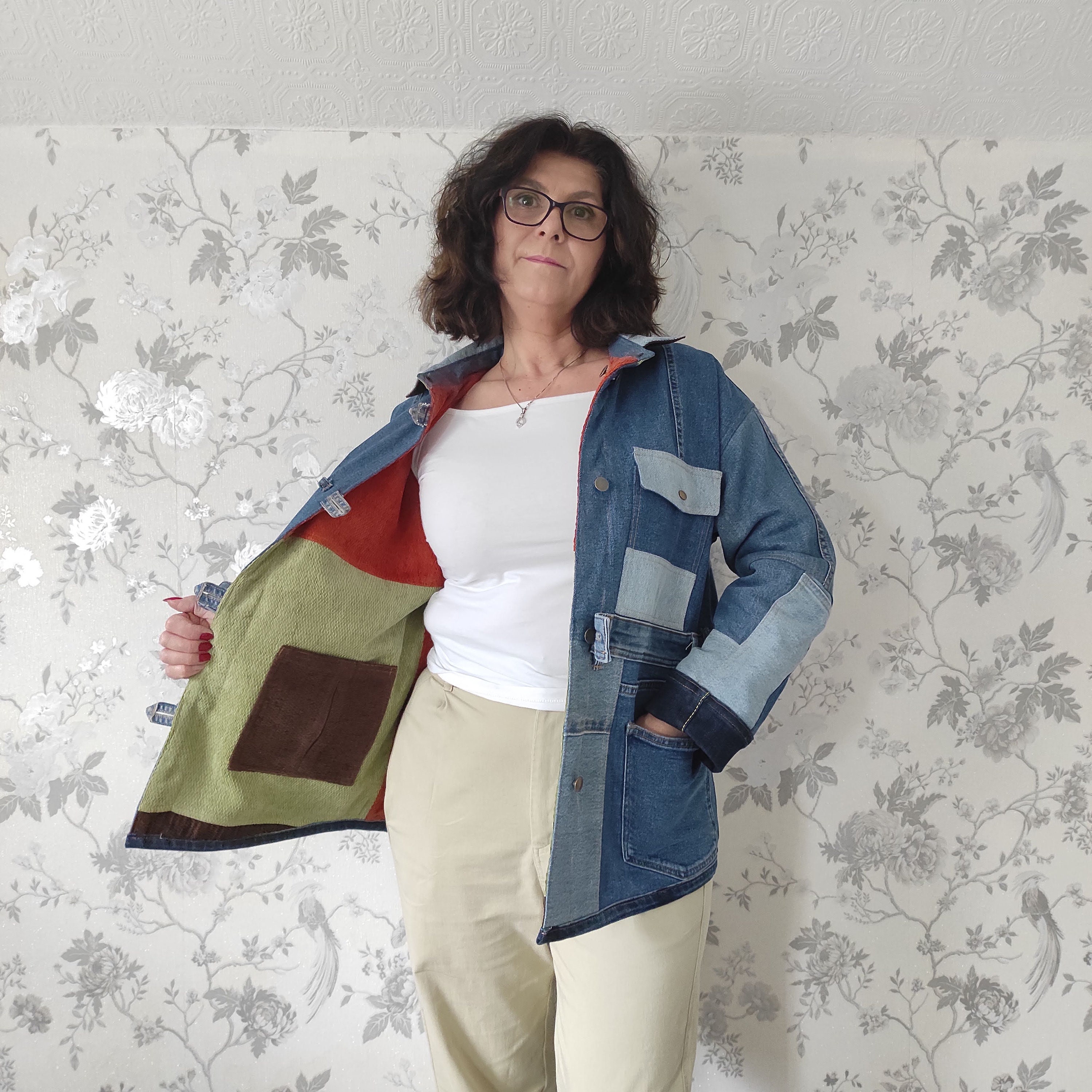 Blue Denim Reversible Jacket for Women. Gift for Jeans Lovers. - Etsy