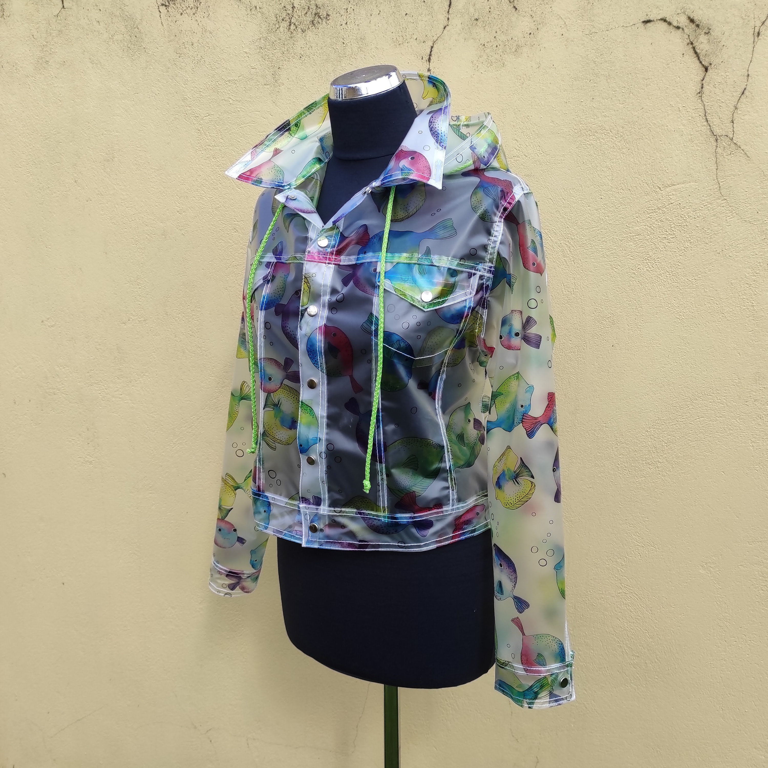 Vinyl Jacket. PVC Semi-Transparent Anorak. | Etsy