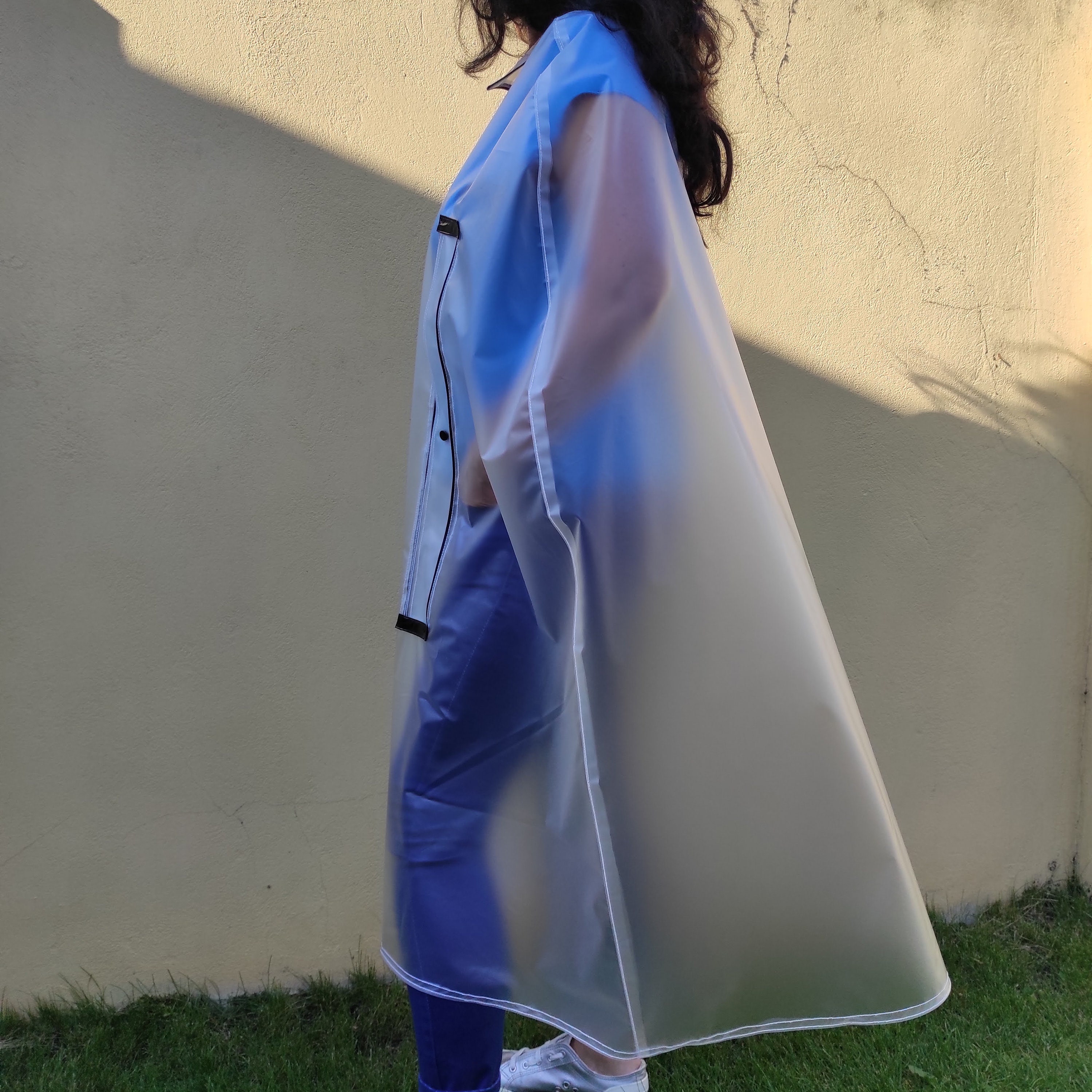 Vinyl Shoulder Cape. PVC Semi-transparent Poncho Raincoat for - Etsy