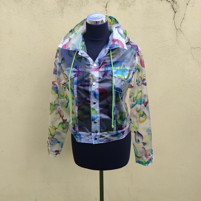 Vinyl Jacket. PVC Semi-transparent Anorak. - Etsy