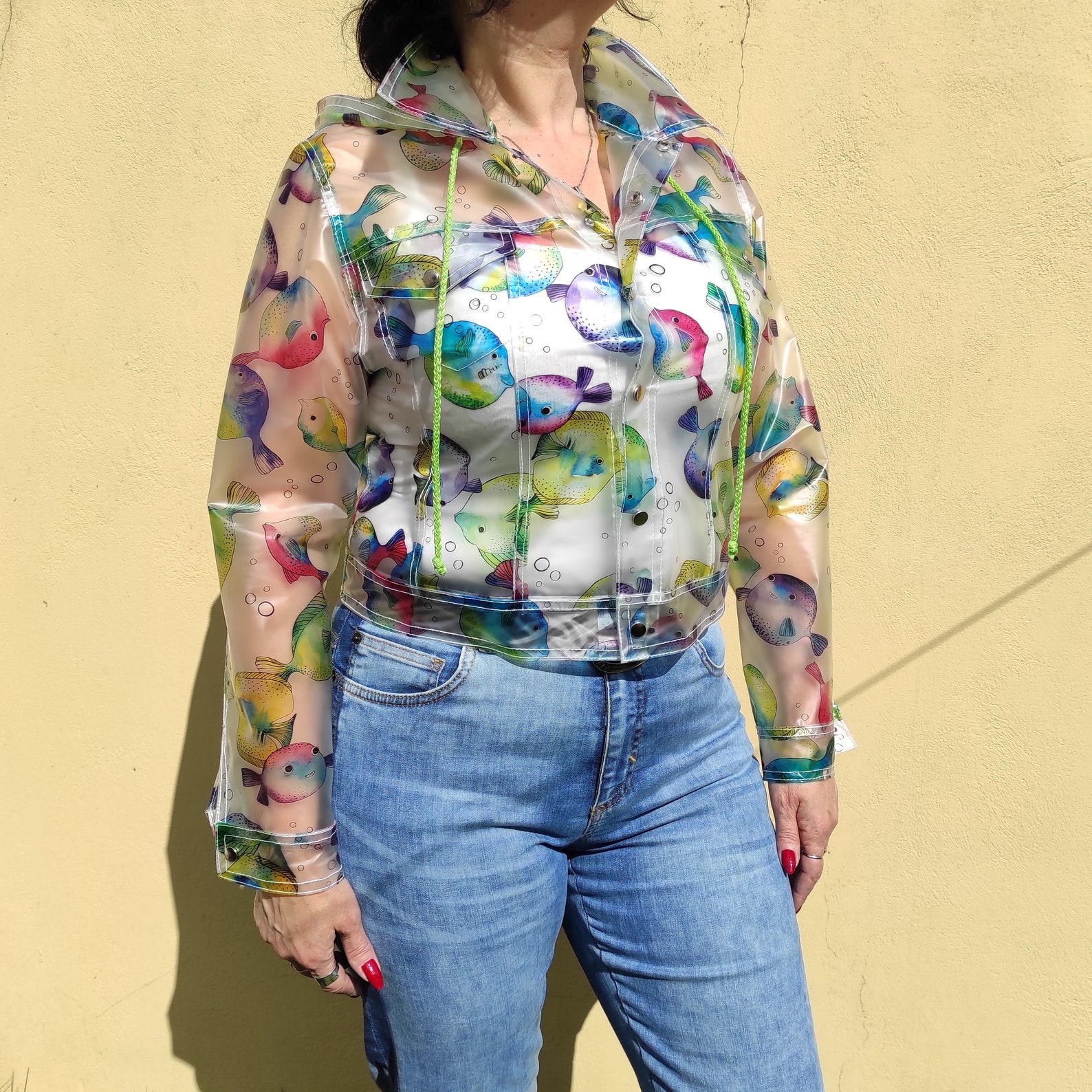 Vinyl Jacket. PVC Semi-transparent Anorak. - Etsy