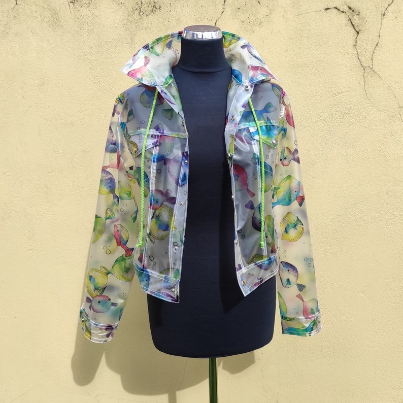 Vinyl Jacket. PVC Semi-transparent Anorak. - Etsy