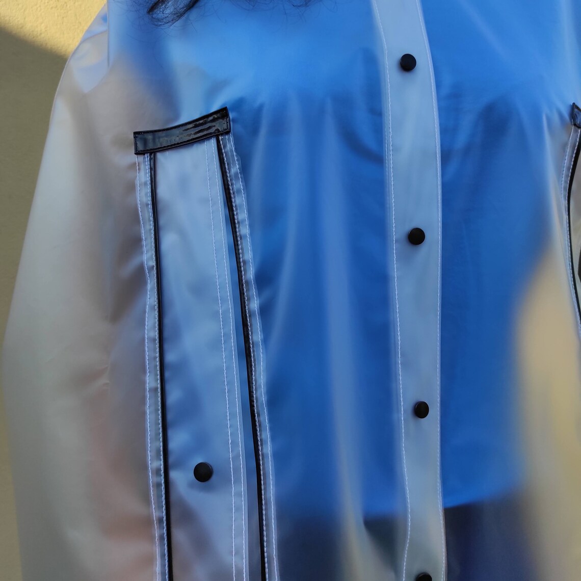 Vinyl Shoulder Cape. PVC Semi-transparent Poncho Raincoat for - Etsy