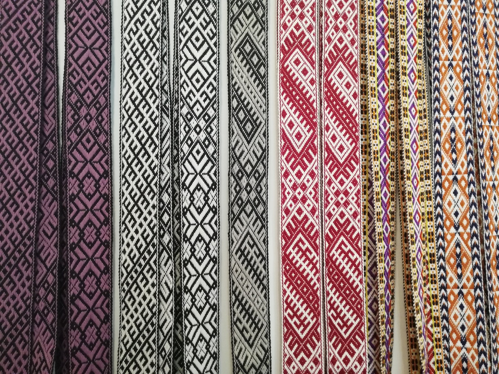 Handmade Traditional Woven Lielvardes Belt in Black and White Colors ...