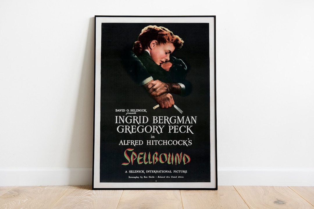 Spellbound 1945 // Alfred Hichcock Poster // Ingrid Bergman Poster ...