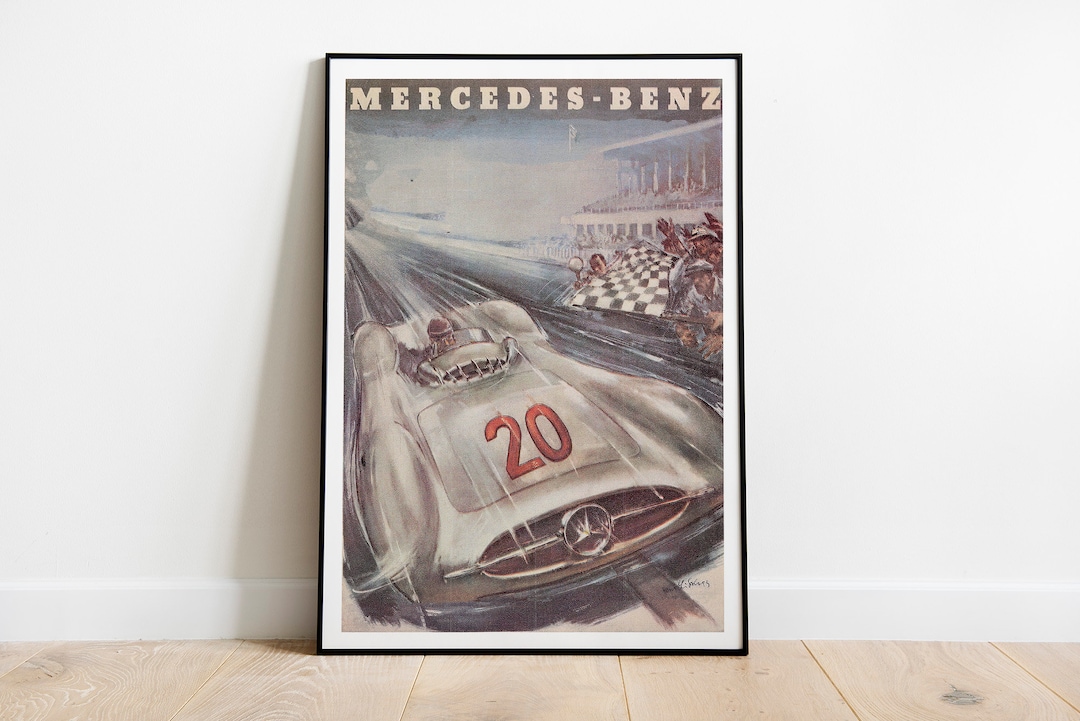 Amazing Vintage Poster for Mercedes-benz 1954 // French Grand Prix ...