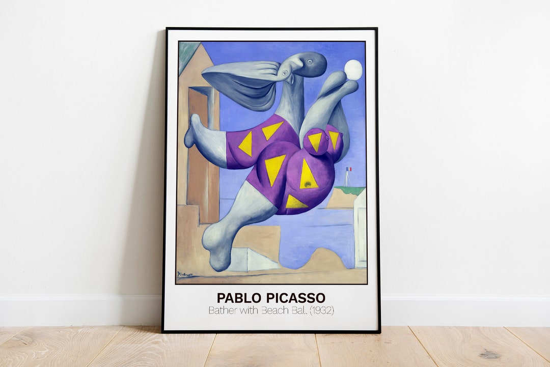 Pablo Picasso Bather With Beach Ball 1932 Wall Art Print, Wall Deco, Pablo Picasso Art, Cubism ...