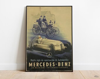 Amazing Vintage Poster for Mercedes-benz 1954 // French Grand Prix ...