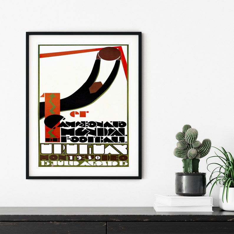 Vintage World Cup Football / Soccer poster // Montevideo | Etsy