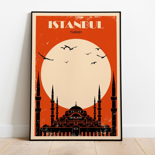 Istanbul Retro Poster - Etsy