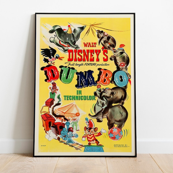 Vintage Dumbo Movie Poster - Etsy