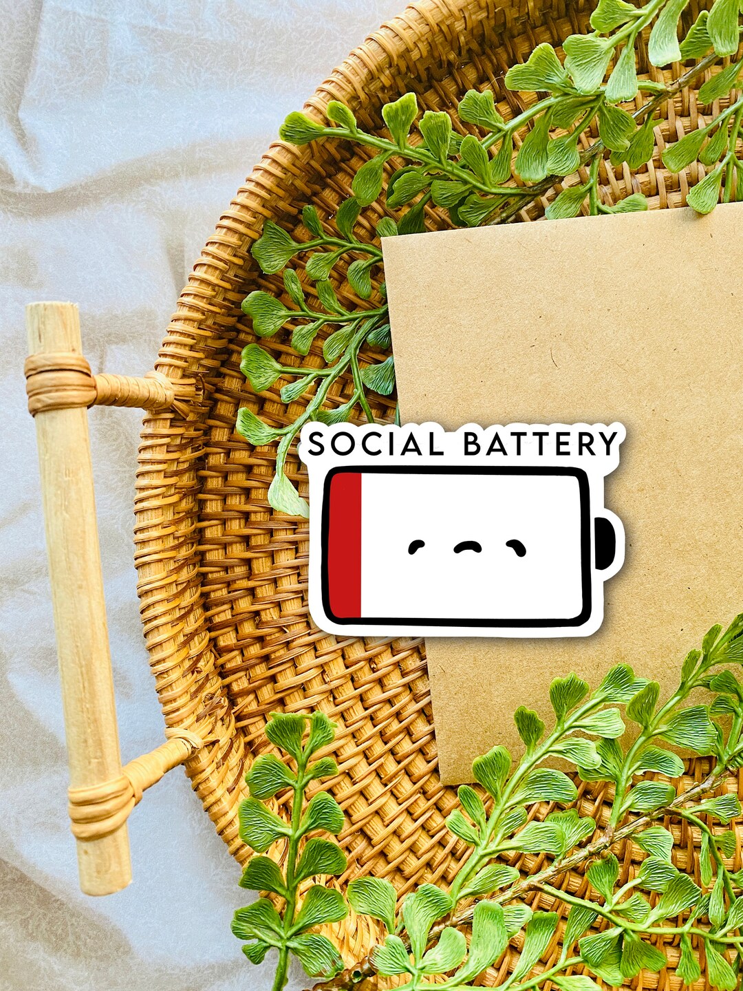 Low Social Battery Sticker | Water Resistant, Durable - Etsy