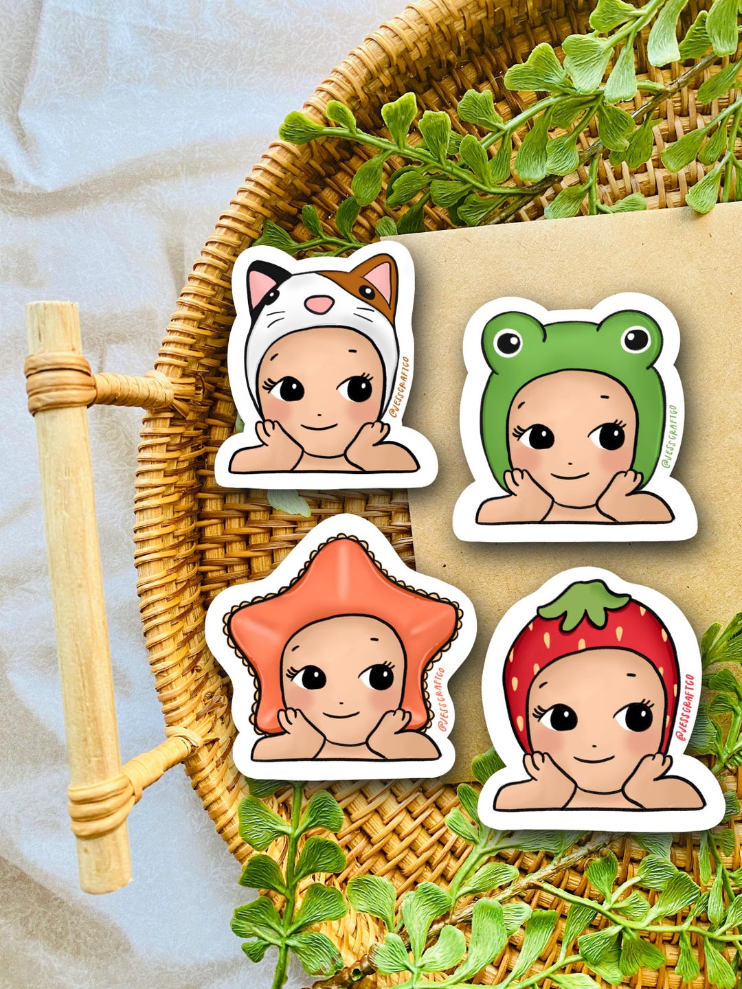 Cutie Peeker Sticker | Water Resistant, Durable - Etsy