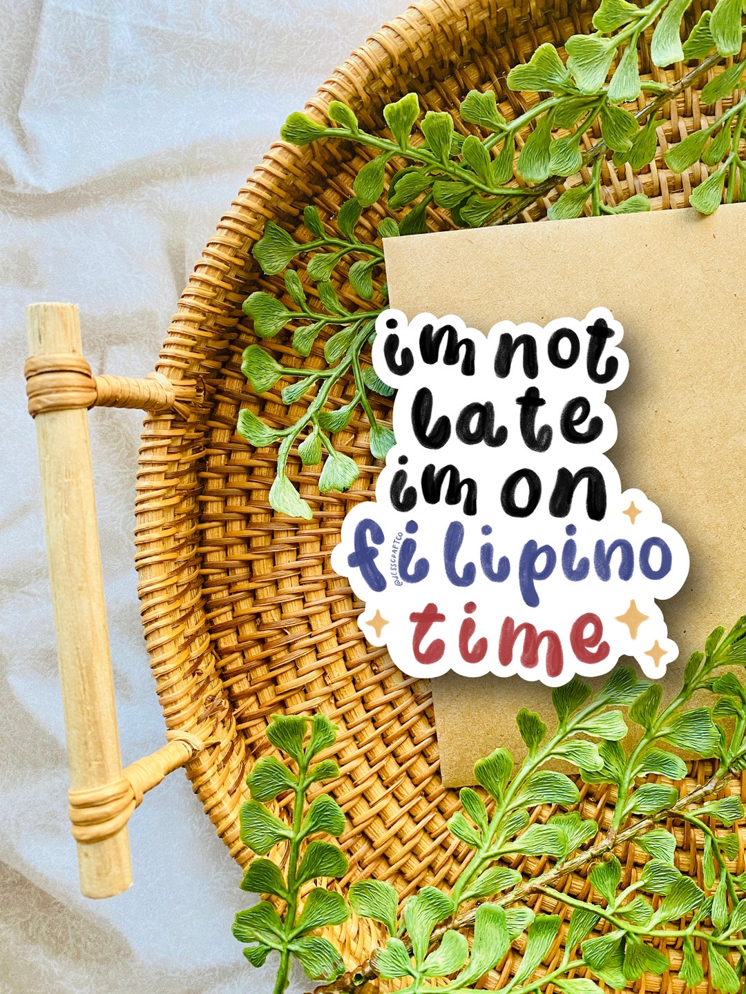 Filipino Time Sticker | Water Resistant, Durable - Etsy