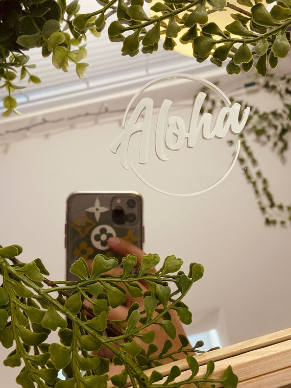 Vinyl Aloha Circle Frame Decal Digital Art Vinyl Decal - Etsy