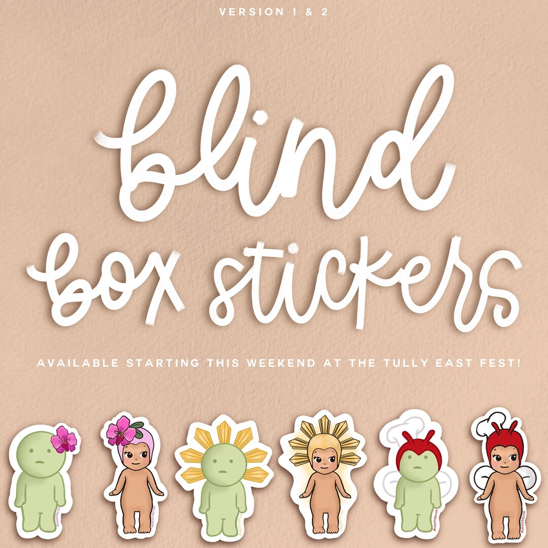 Blind Sticker Cuties | Water Resistant - Etsy