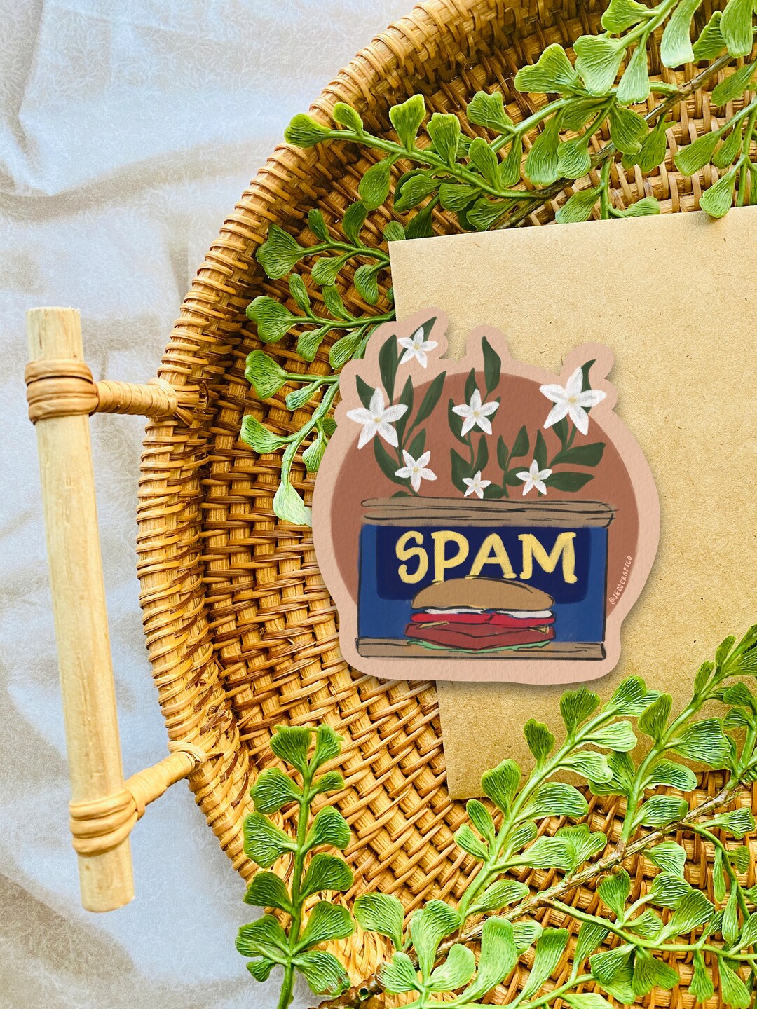 Spam With Flowers Sticker | Water Resistant, Durable - Etsy