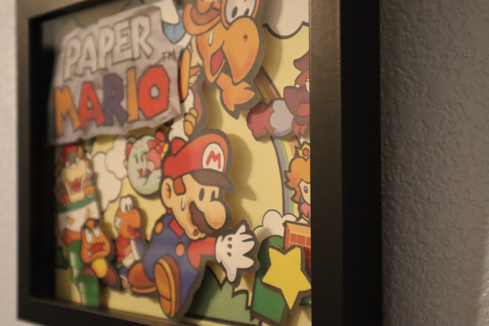Paper Mario 64 Shadowbox - N64 - Nintendo 64 - Custom Made Art Print ...