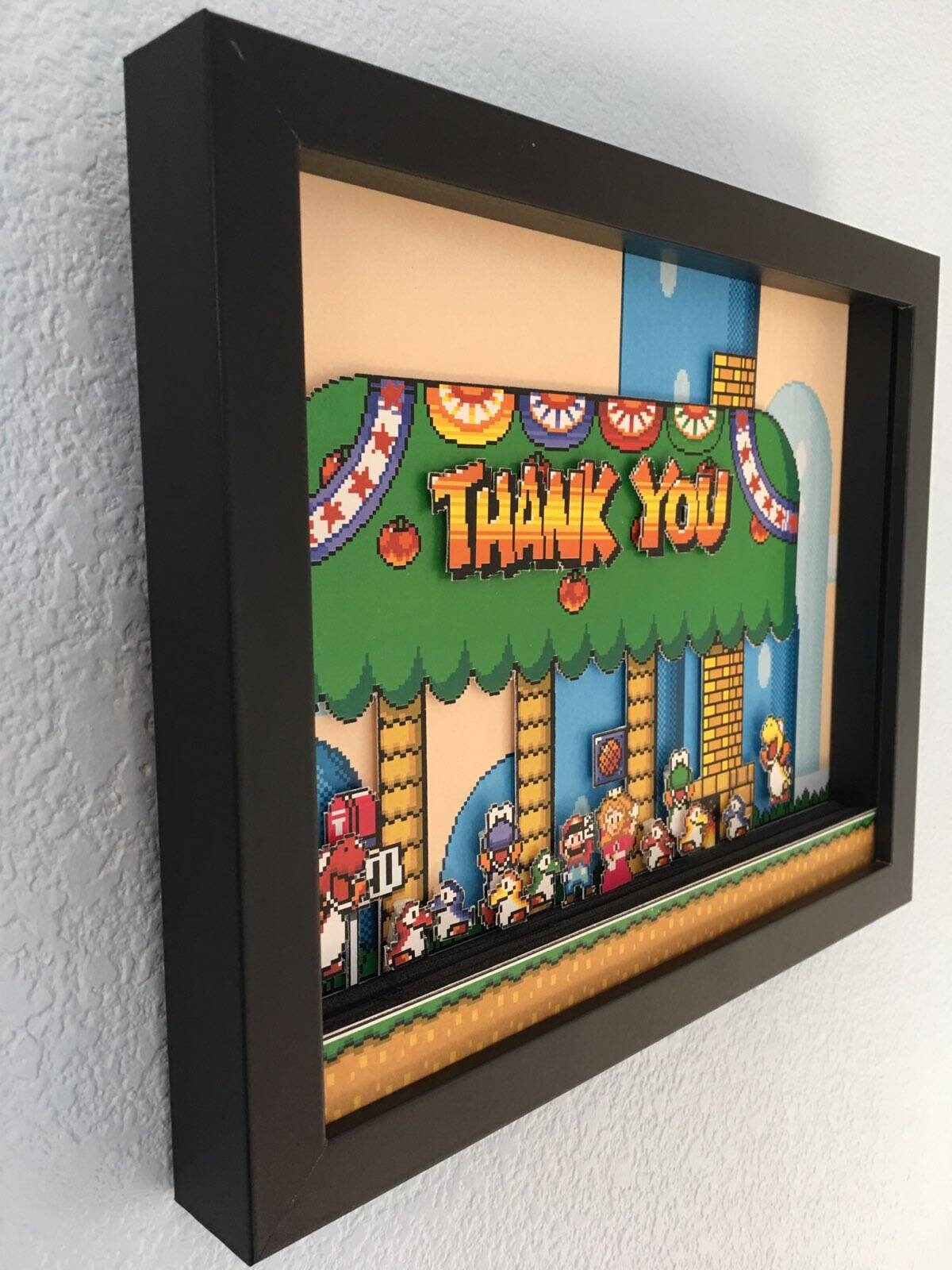 Super Mario World Shadowbox - SNES - Custom Made - Perfect Gift Idea ...