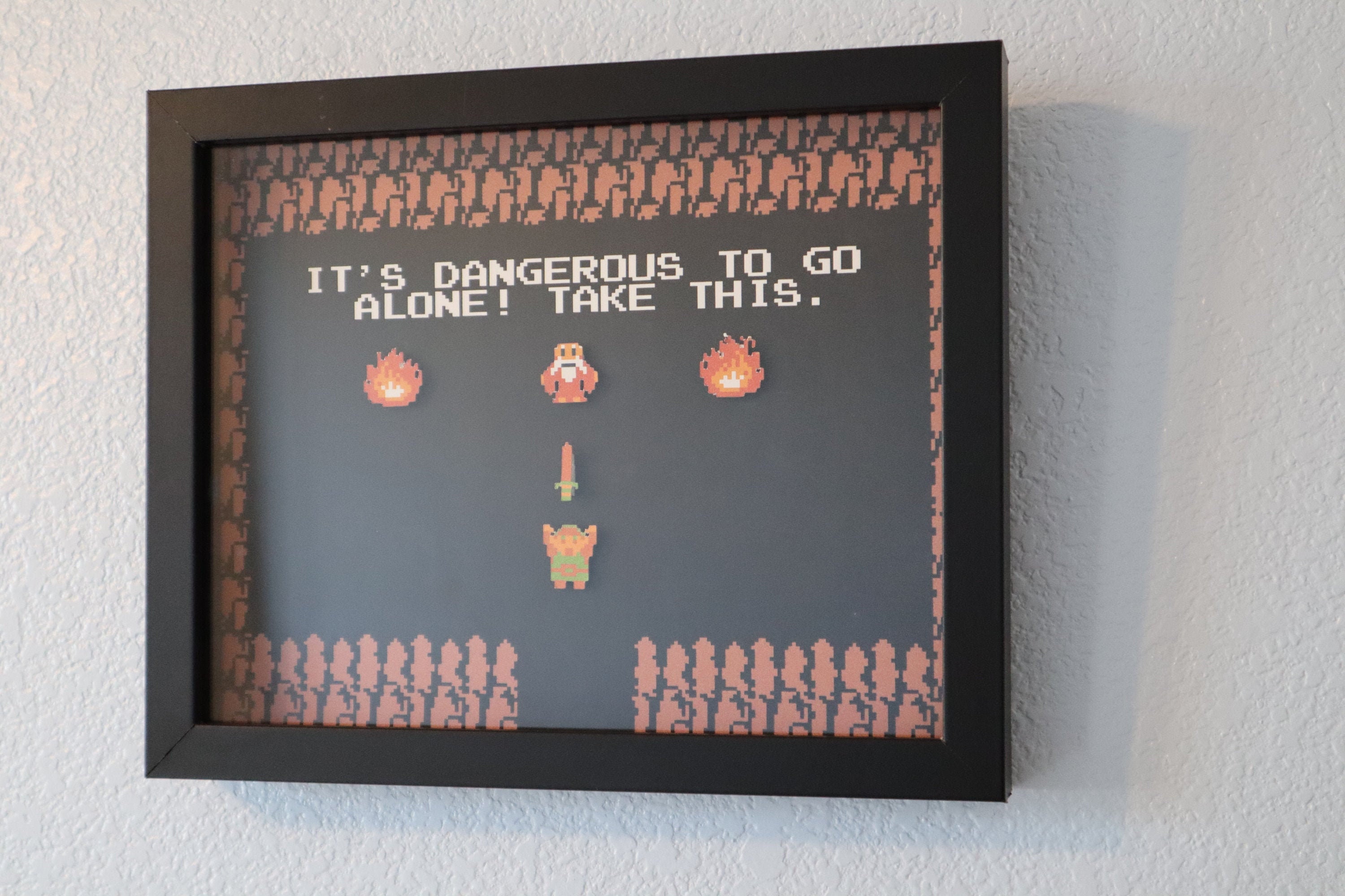 The Legend of Zelda Shadowbox NES Custom Made Perfect Gift 8 X 10 Frame ...