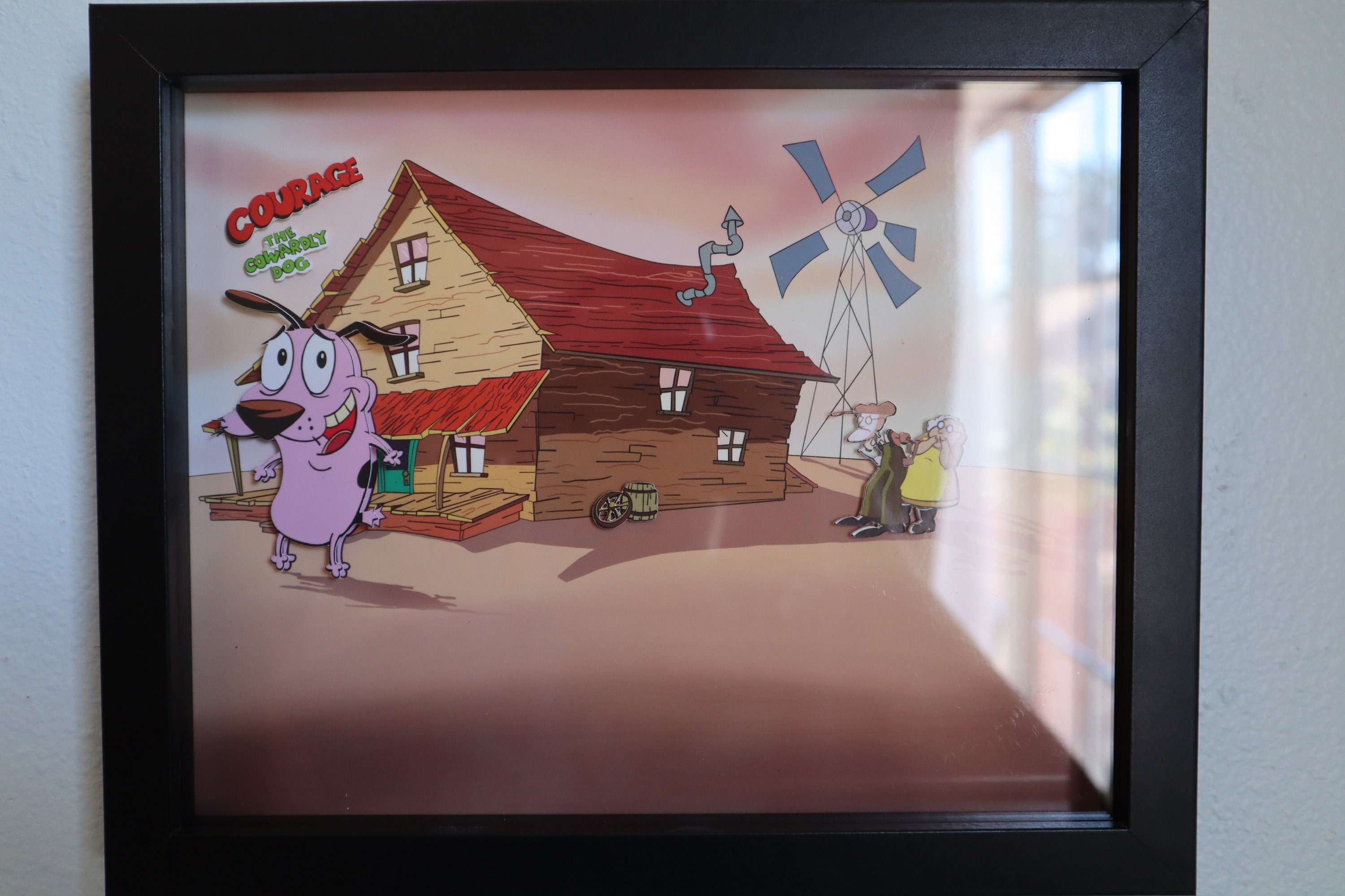 Courage the Cowardly Dog Shadowbox - Custom Made Art Print - Gamer Gift ...
