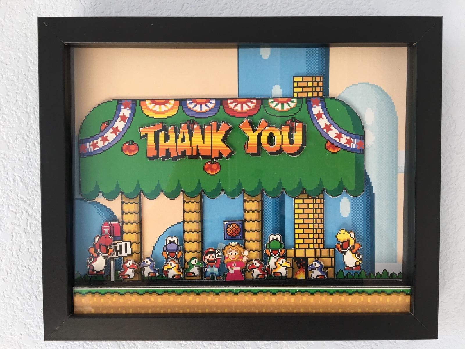 Super Mario World Shadowbox - SNES - Custom Made - Perfect Gift Idea ...
