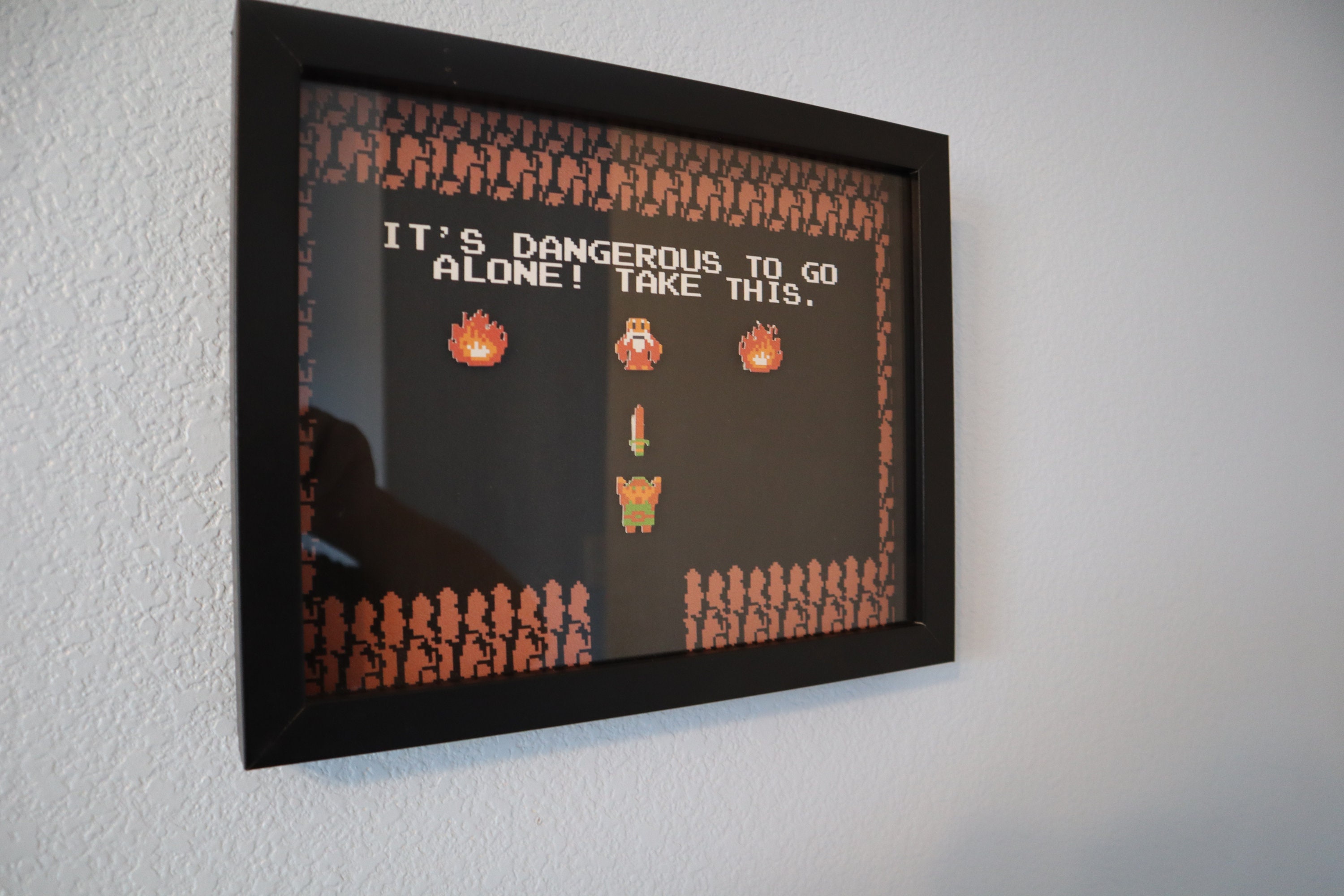 The Legend of Zelda Shadowbox NES Custom Made Perfect Gift 8 X 10 Frame ...
