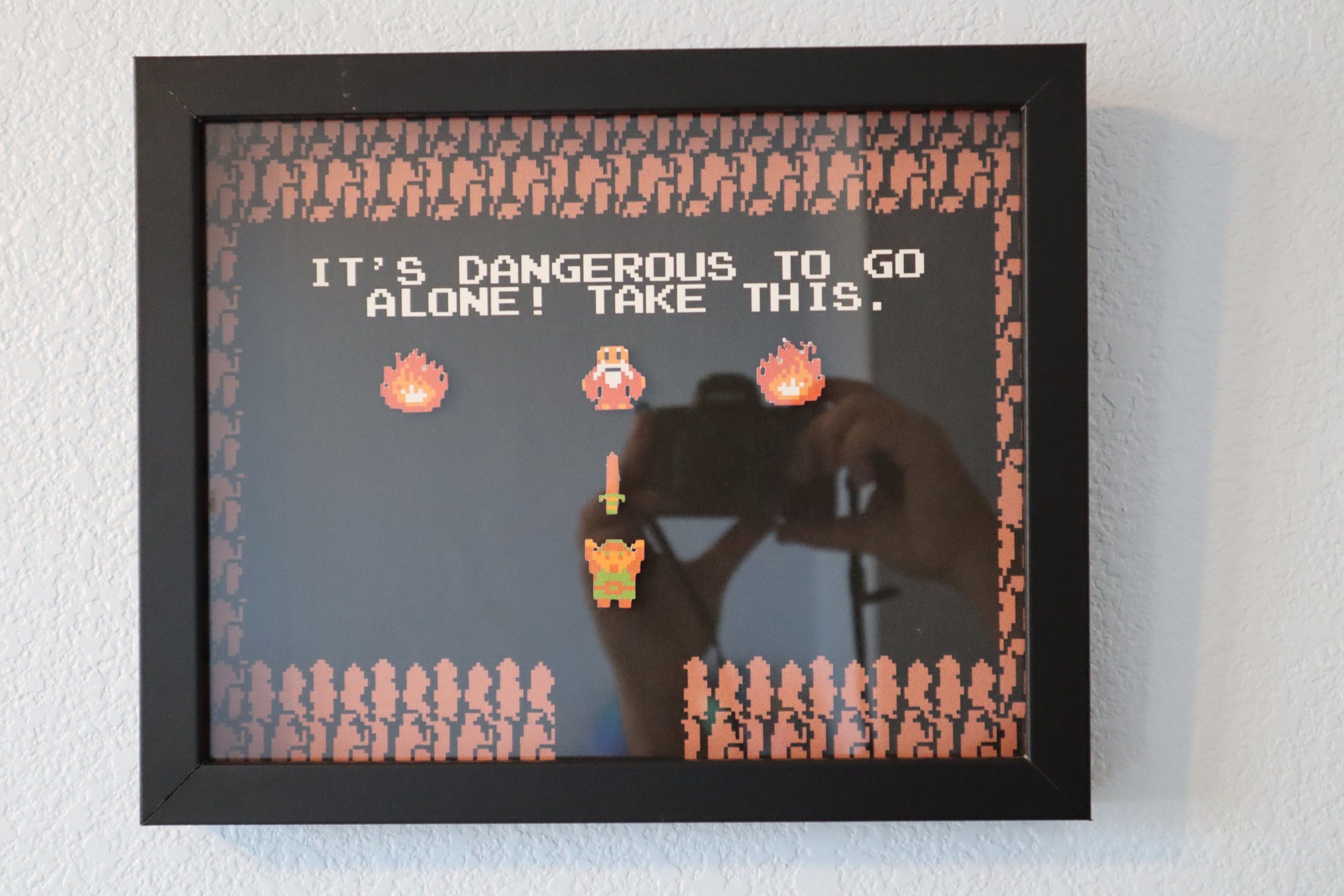 The Legend of Zelda Shadowbox NES Custom Made Perfect Gift 8 X 10 Frame ...