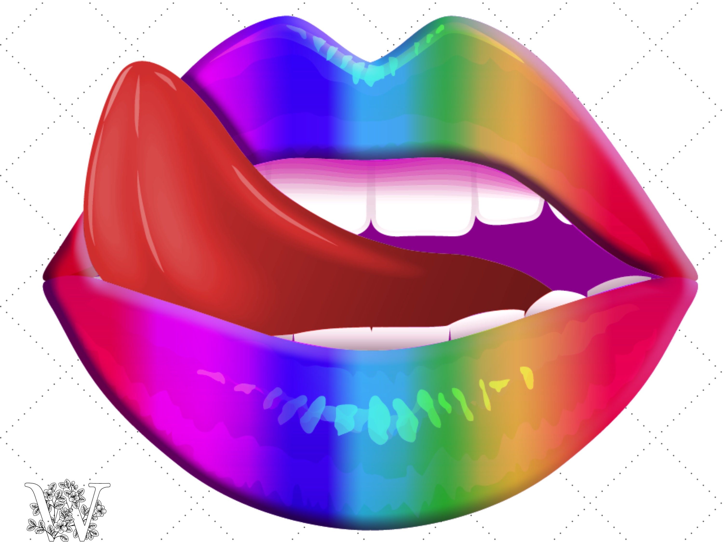Lgbt Pride Svg Dripping Lips Png Lips Svg Lip Biting Etsy