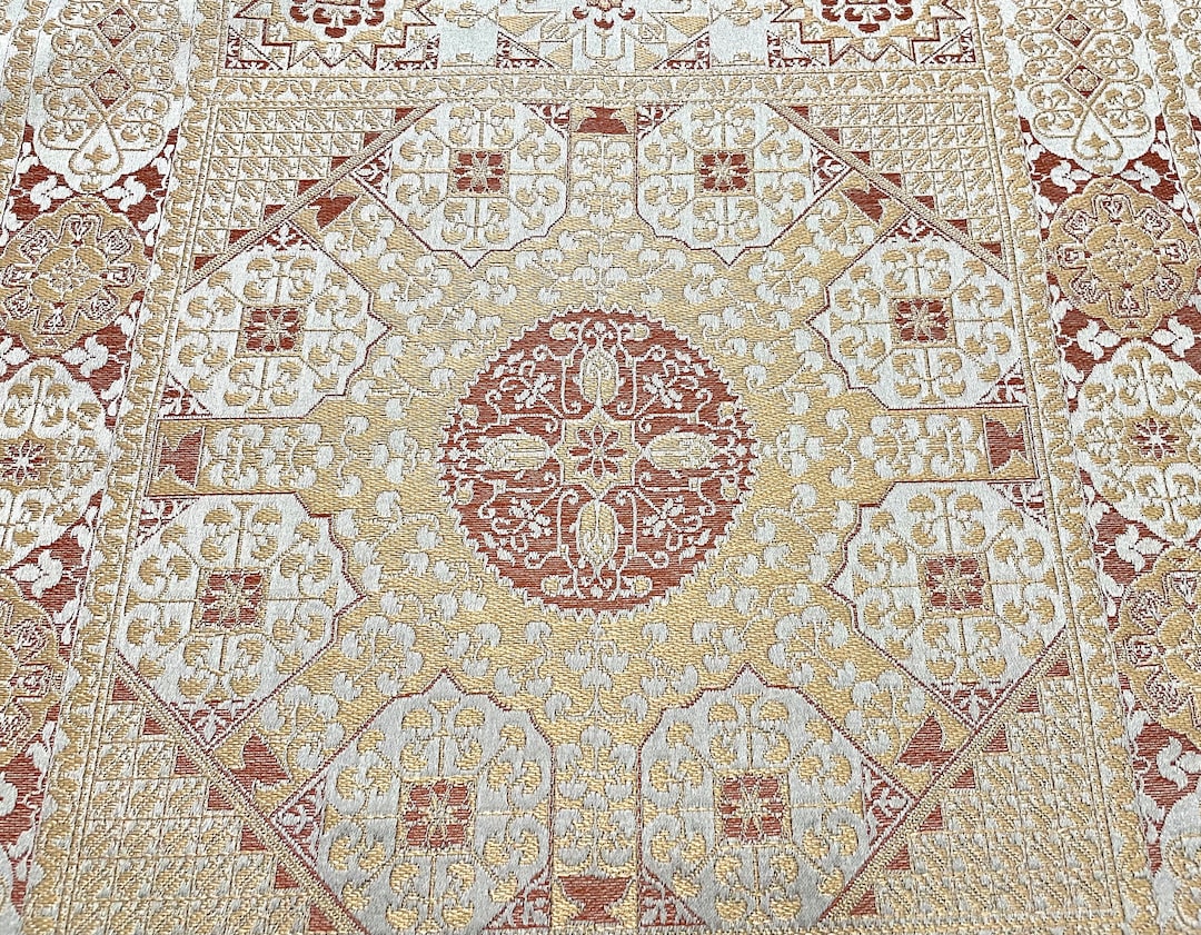 1.2 Yards Rubelli Casablanca Acqua Silk Lampas - Italian Venetian Silk ...