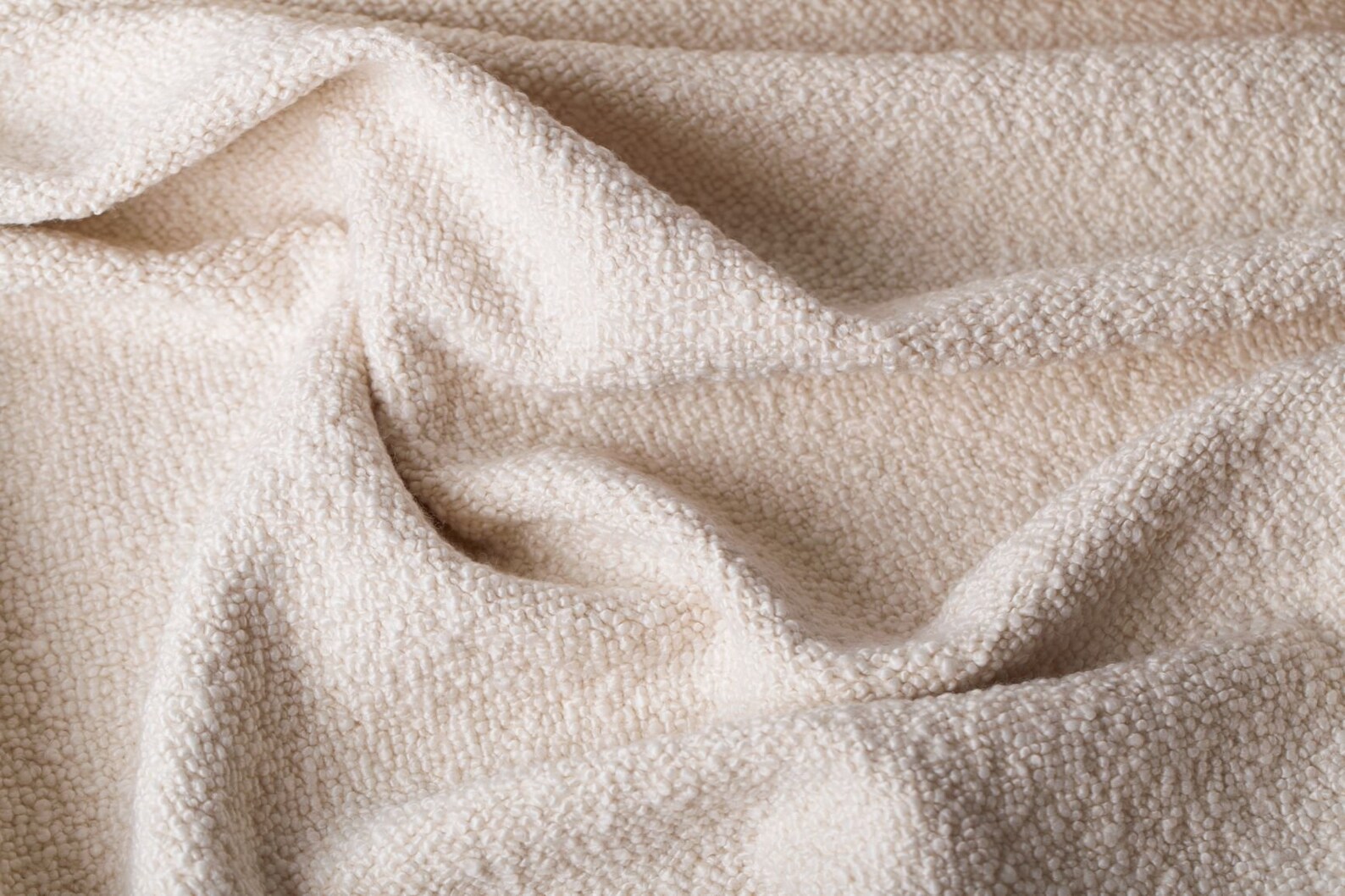 Wool Bouclé Upholstery Fabric Dedar Karakorum Ivory Fabric | Etsy